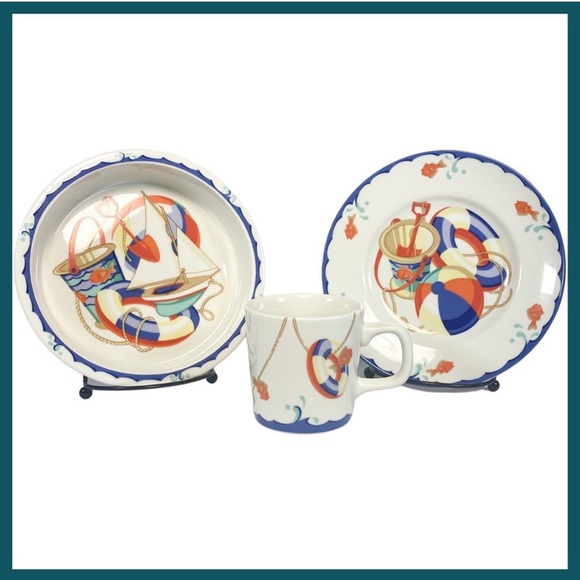 Tiffany & Co. | Dining | Tiffany Co 3pc Baby Set Seashore Motif Vintage ...